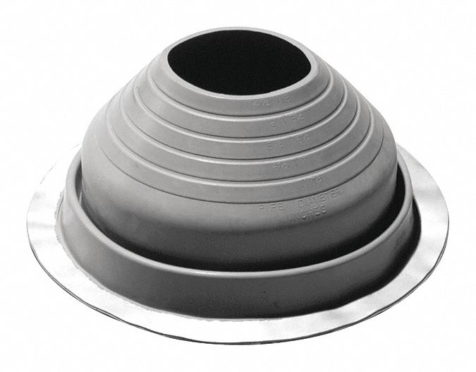 For Pitched Roof, 5 in Max Pipe, EDPM Rubber Pipe Flashing 1/4"-4 ...