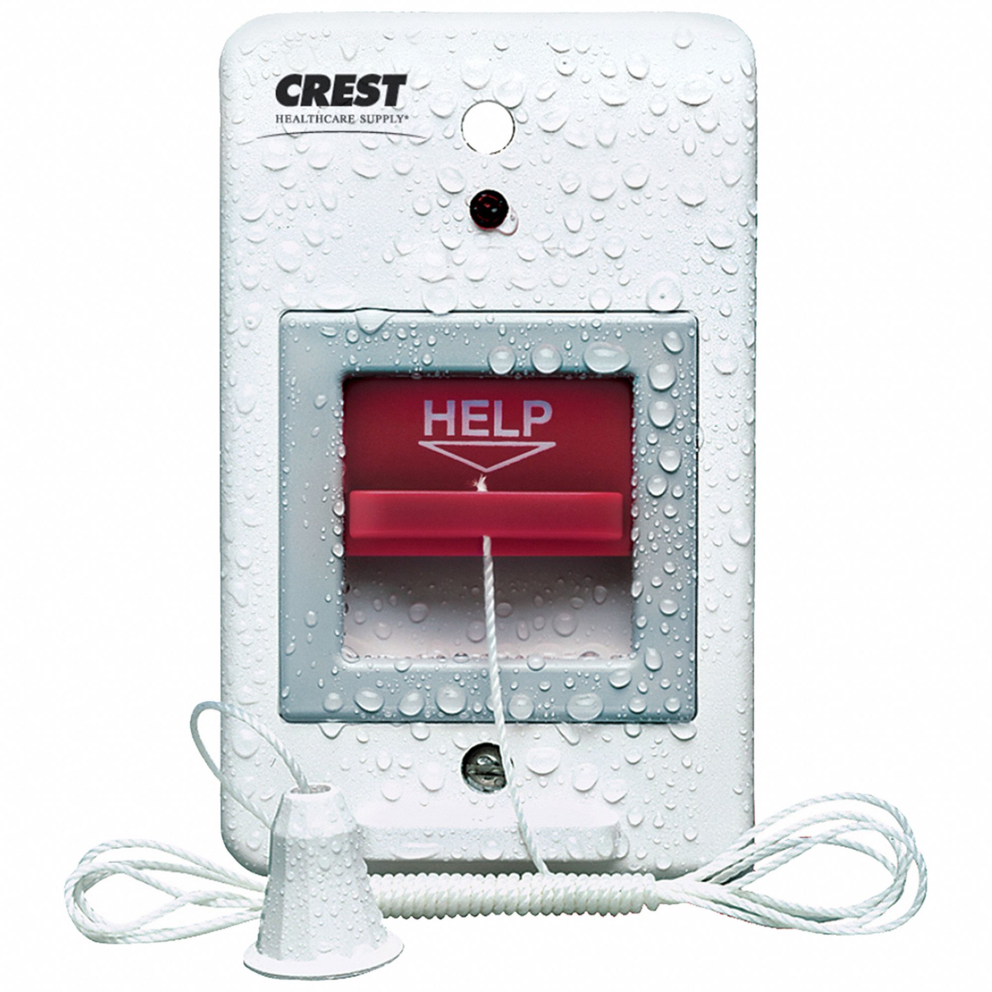 CREST HEALTHCARE SUPPLY, 2 3/4 in Overall Wd, 28V DC, Pullcord Station ...