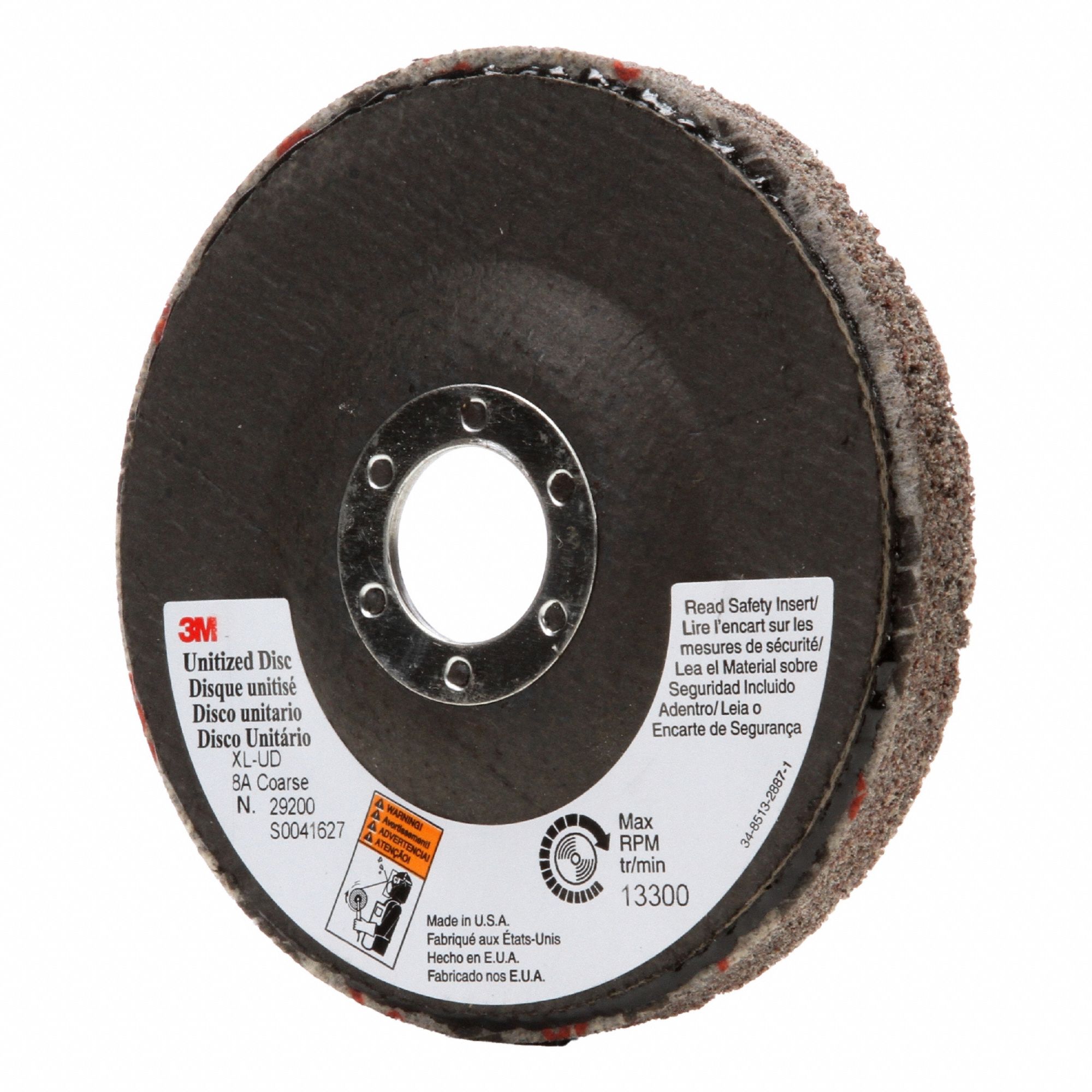 SCOTCH-BRITE, 4 1/2 in x 7/8 in, Silicon Carbide, Non-Woven Depressed ...