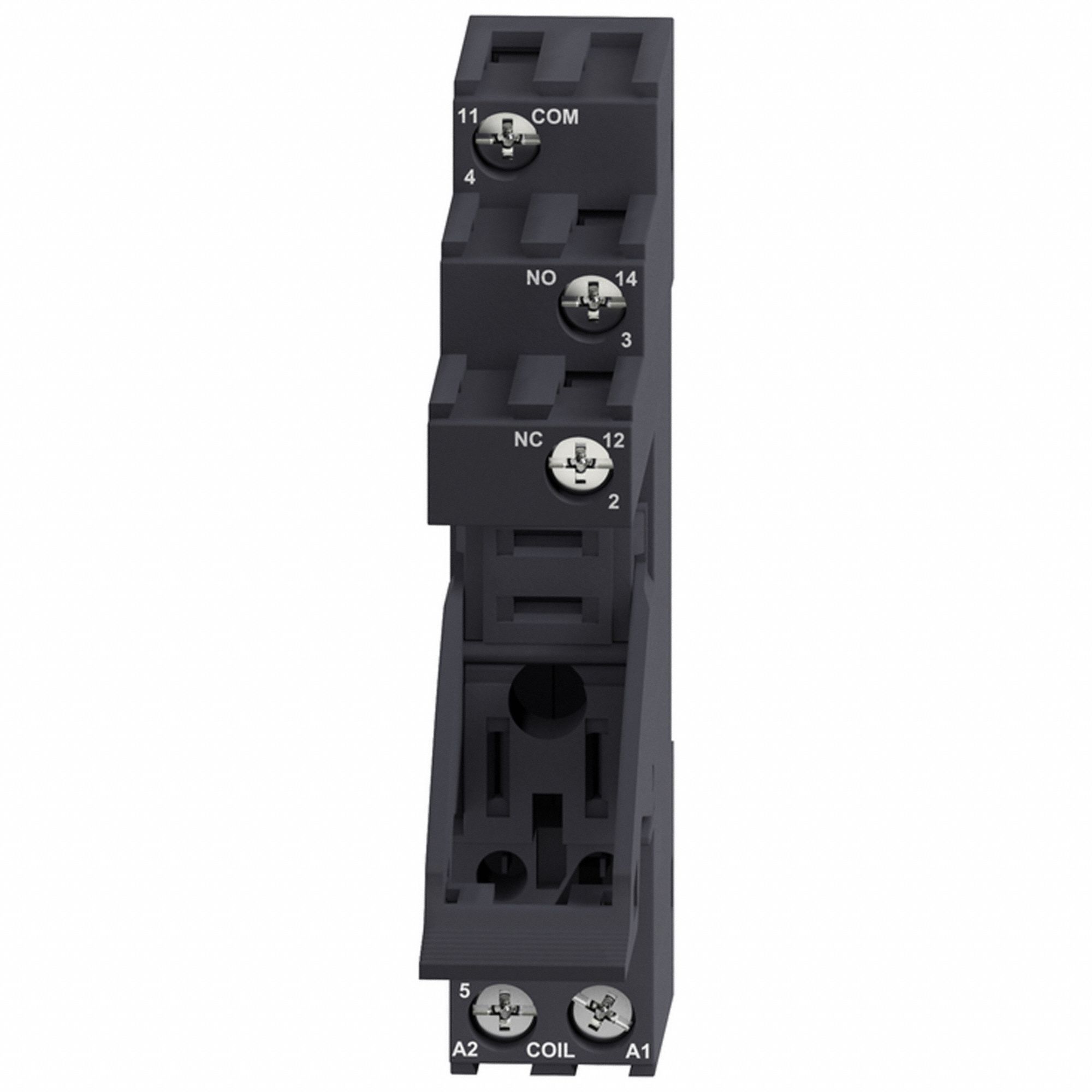 SCHNEIDER Relay Socket: 10 A Rating, DIN-Rail Socket Mounting, 5 Pins ...