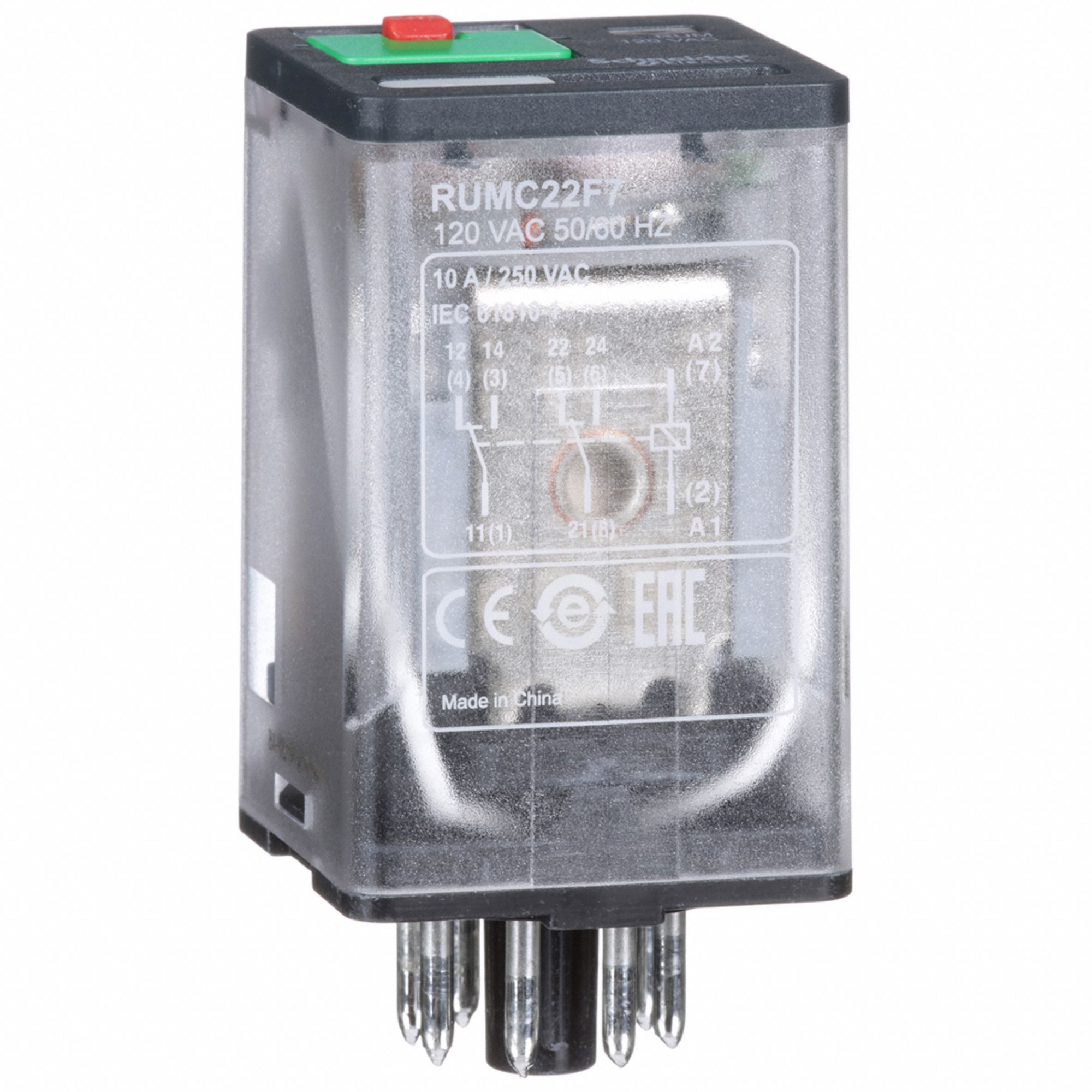 SCHNEIDER ELECTRIC, Universal Plug-In Relay,120 VAC - 615A41|RUMC22F7 ...