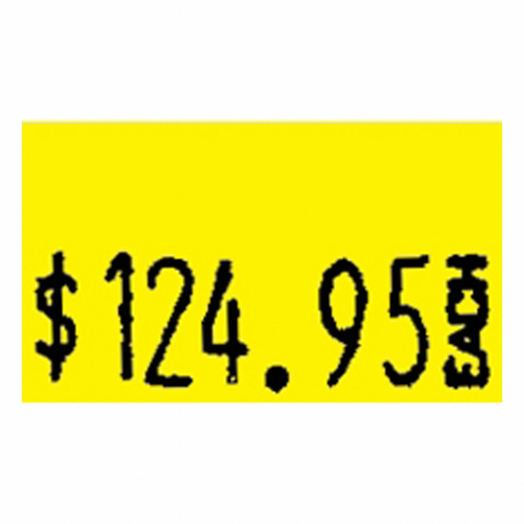1 Lines, Yellow, Pricing Labels - 406PE4|66163Y - Grainger