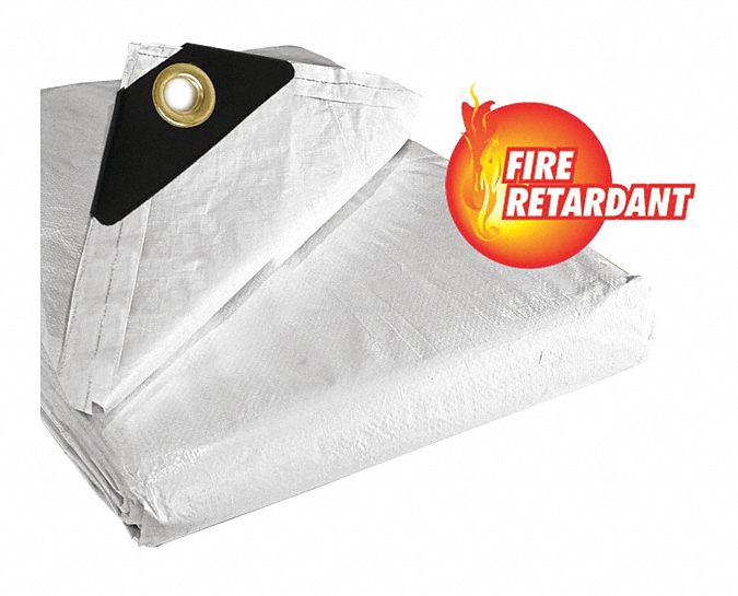 30 ft, 30 ft, White Tarps,FR,10x10 Weave,20X30 ft - 616K08|CT-2030 ...
