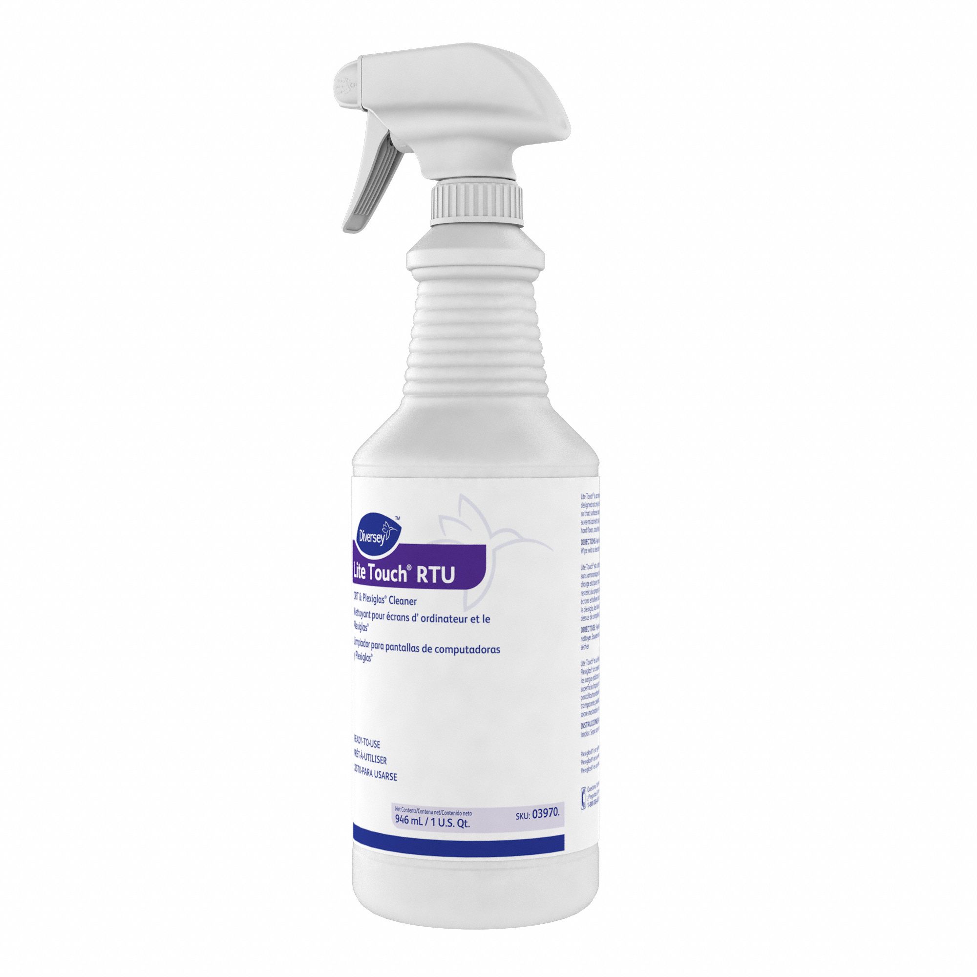 DIVERSEY Acrylic Barrier Cleaner: Liquid, Trigger Spray Bottle, 32 oz ...