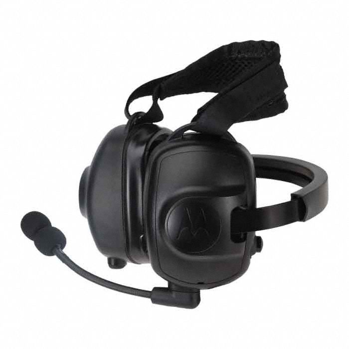 MOTOROLA Behind Head Headset: Behind-the-Neck Earmuff, 24 dB NRR, 2-Pin ...