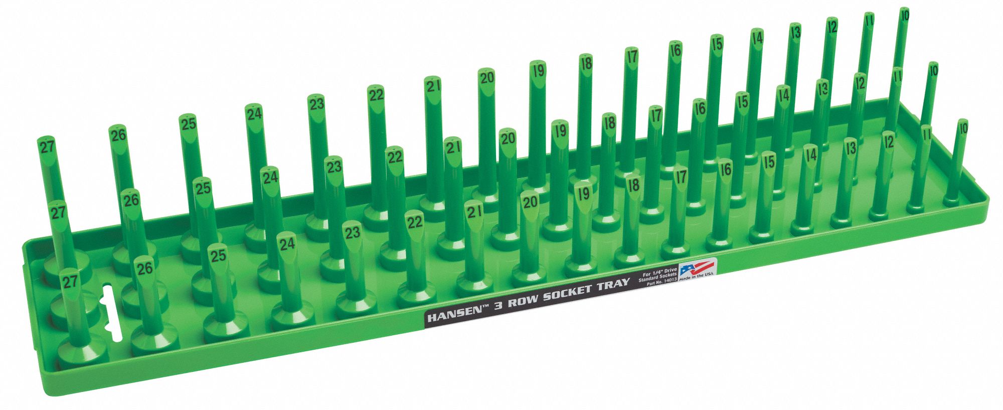 HANSEN, Green, 22 in Overall Wd, Socket Tray - 61CU27|12043 - Grainger
