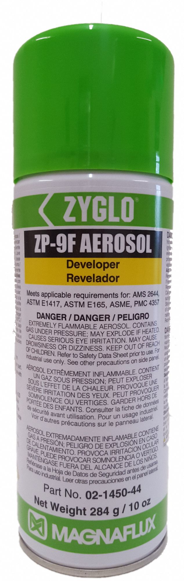 MAGNAFLUX ZP-9F Solvent Based Developer: White, 10 oz, 10 PK - 61CZ82 ...