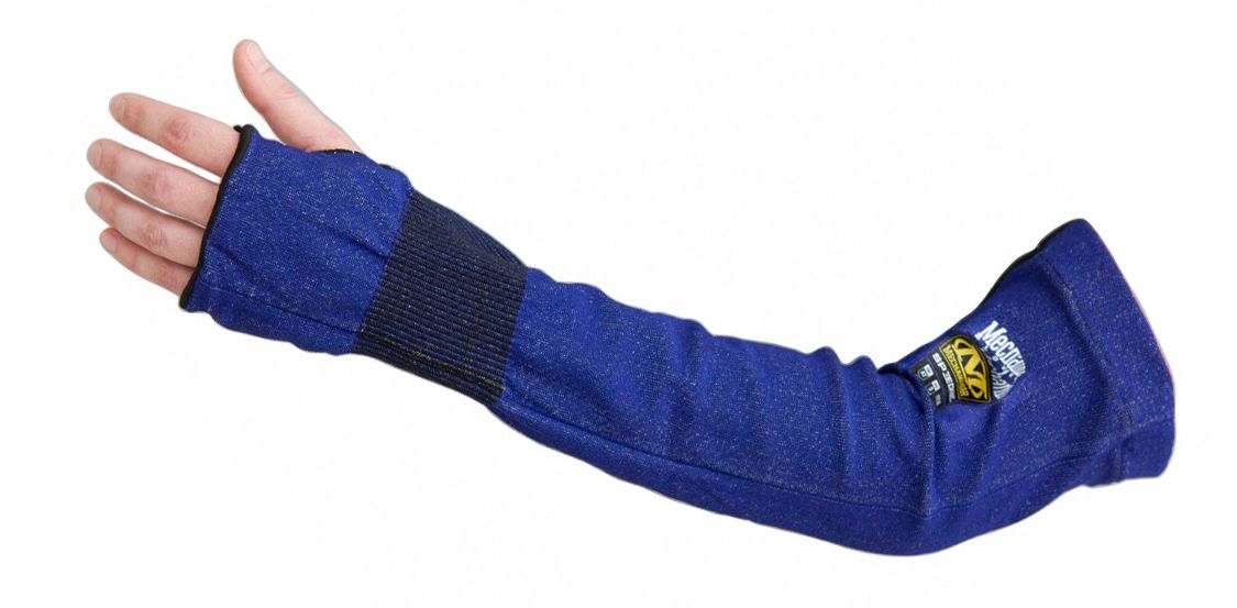MECHANIX WEAR SPEEDKNIT CUT-RESISTANT SLEEVE, ANSI/ISEA CUT LEVEL A7, HPPE, 18 GA, BLUE, KNIT ...