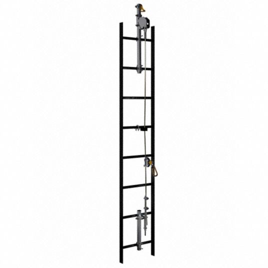 310 lb Wt Capacity, Steel, Cable Vertical Safety System - 61DF92 ...
