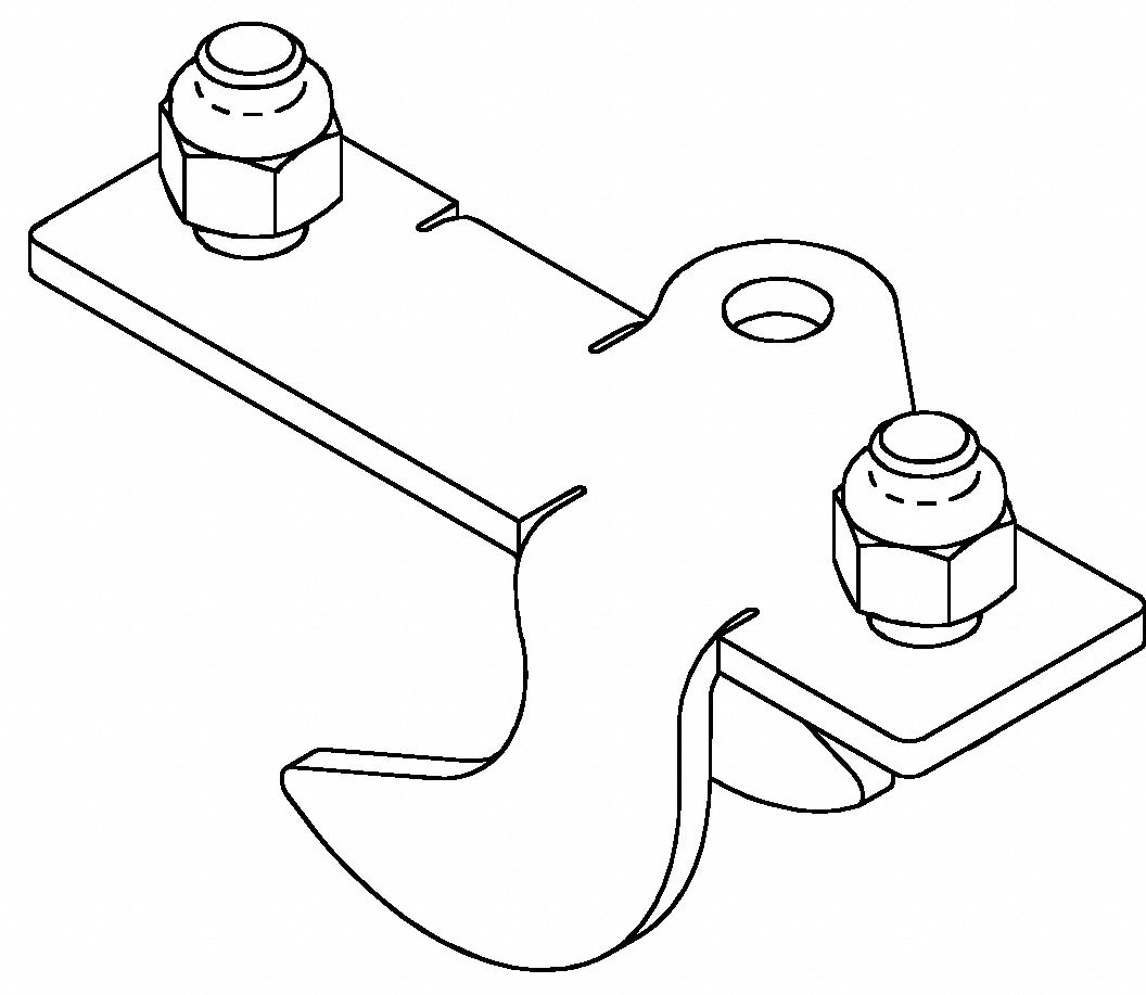 3M Stanchion Intermediate Bracket, 3/8 in Lifeline Diameter, Steel ...