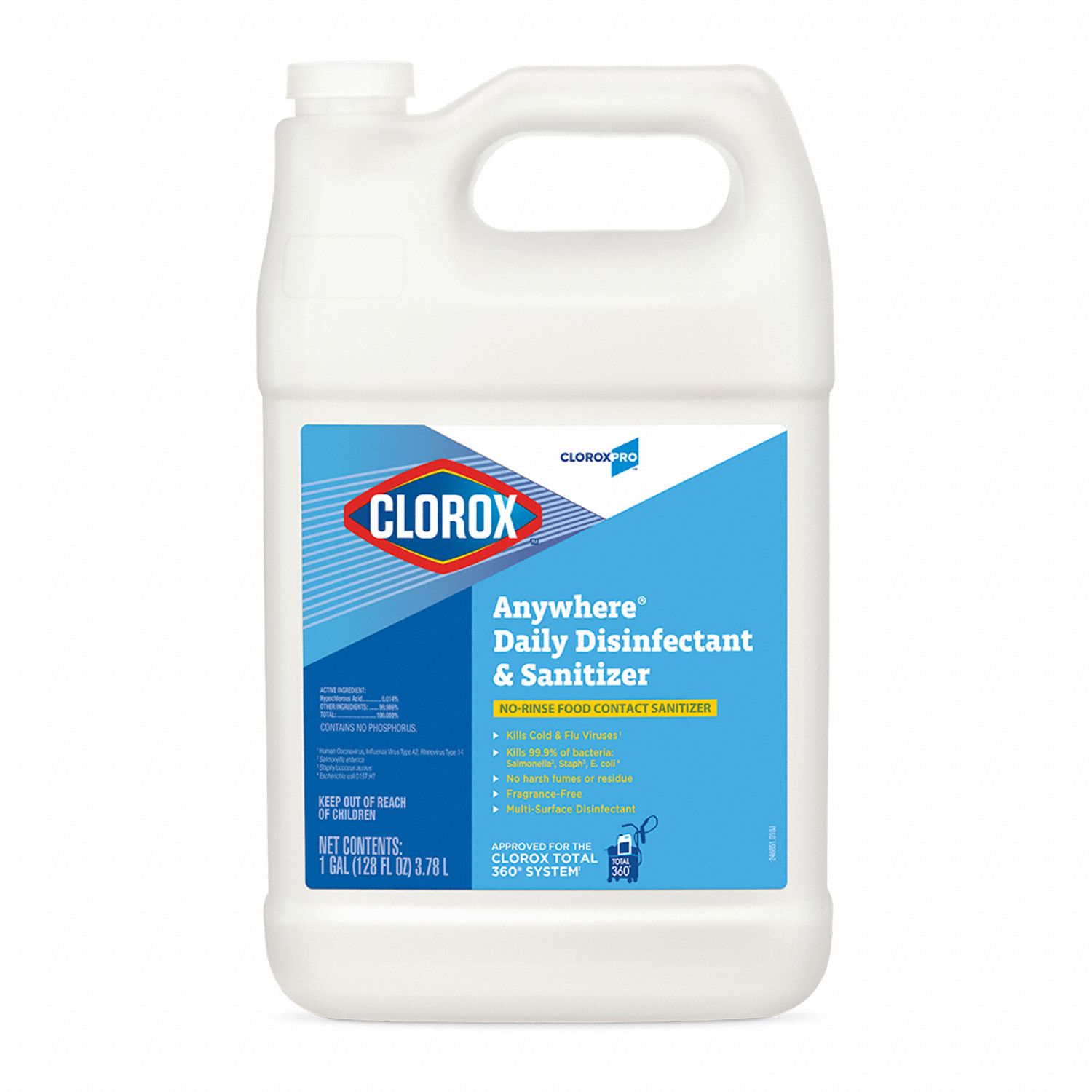 CLOROX, Jug, 1 gal Container Size, Disinfectant Cleaner - 61DU36|31651 ...