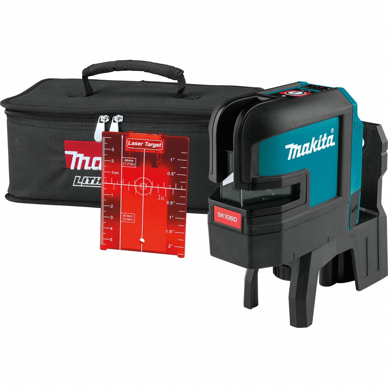 MAKITA Self-Leveling Cross-Line Laser: 2 Beams, 4 Dots, 2 Lines, Red ...