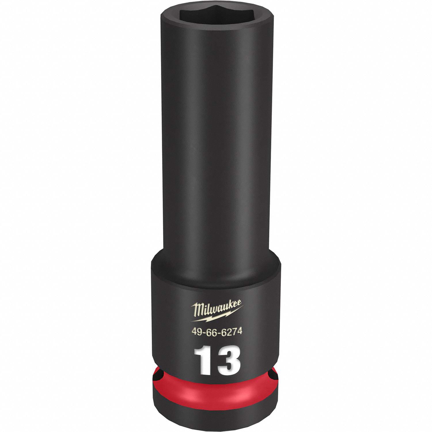 MILWAUKEE, 1/2 in Drive Size, Metric, Deep Impact Socket - 61DL58|49-66 ...