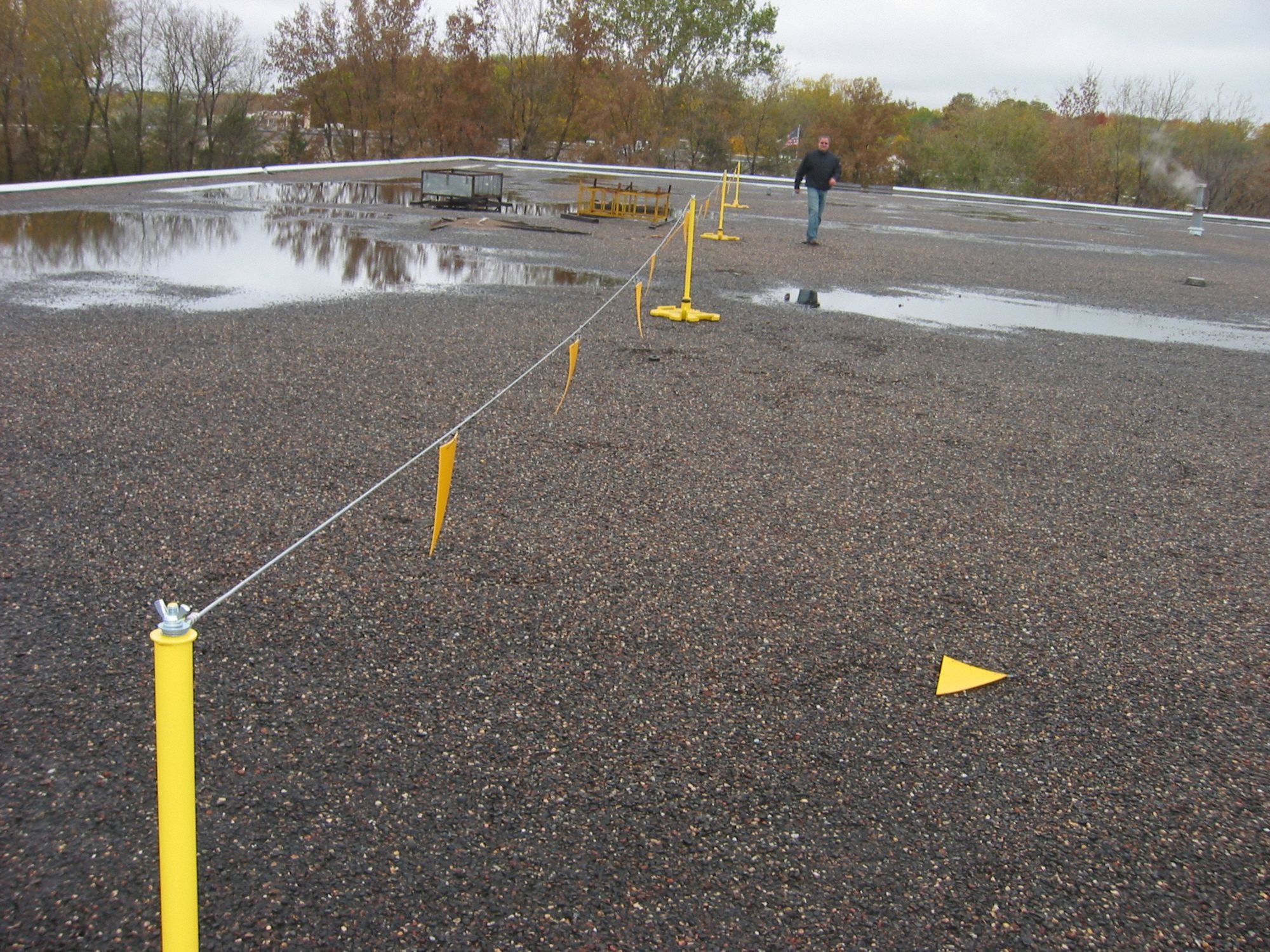 GARLOCK SAFETY SYSTEMS, 100 ft Line Lg, 3 3/8 ft Ht, Warning Line ...