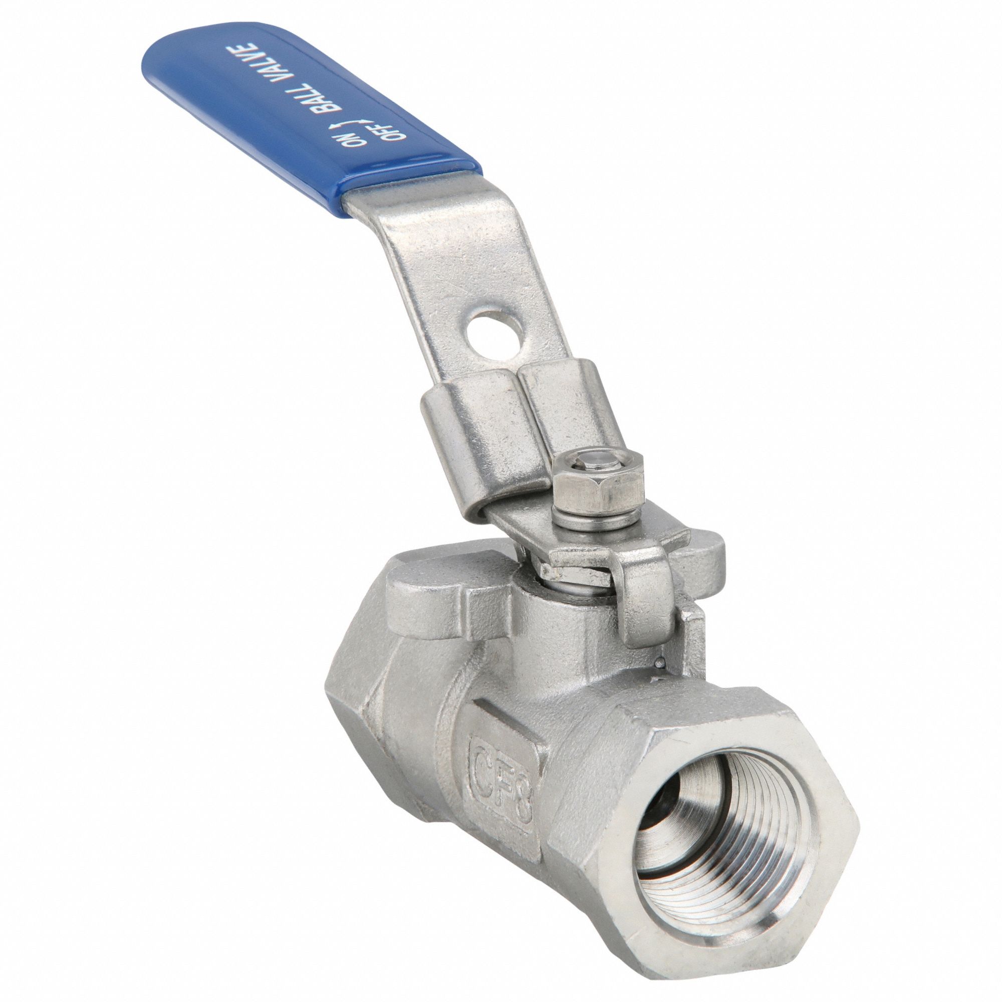 USA INDUSTRIALS, 1/2 in, 304 Stainless Steel, Manual Two-Way Ball Valve ...