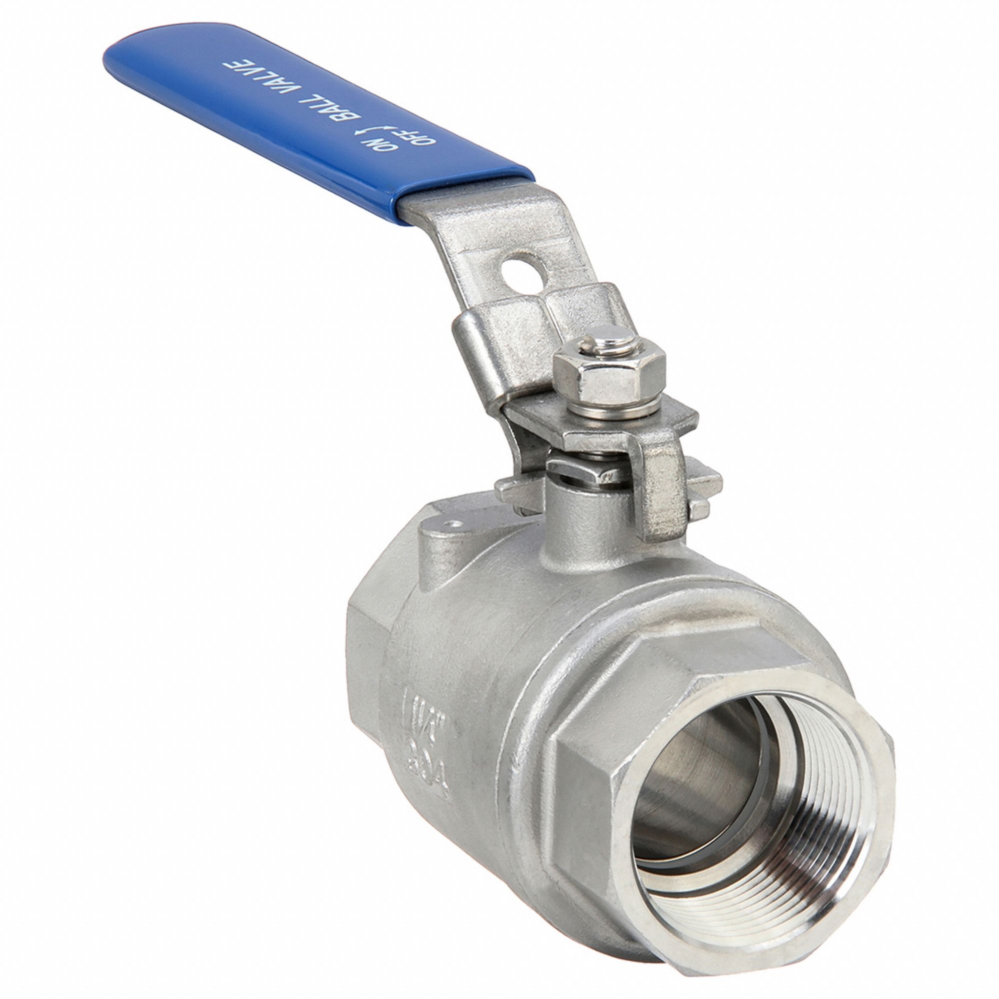 USA INDUSTRIALS, 1 1/4 in, 304 Stainless Steel, Manual Two-Way Ball ...