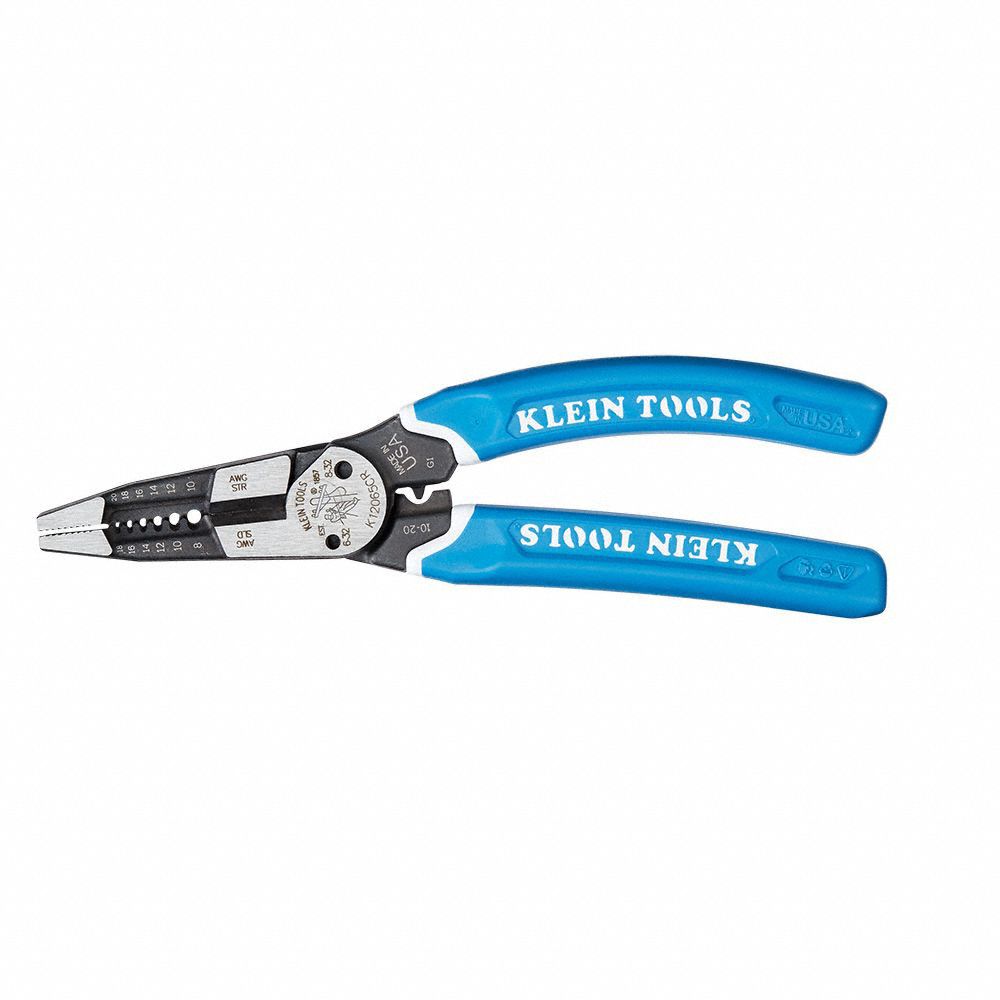 KLEIN TOOLS Multi-Tool Wire Stripper: Manual, 18 AWG to 8 AWG, 8 1/4 in ...
