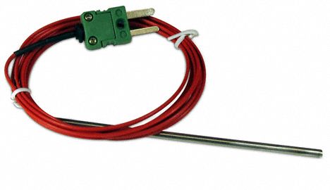 Thermocouple, Mini Plug, Replacement Thermocouple Probe - 61HJ21|EL-P-TC-K - Grainger
