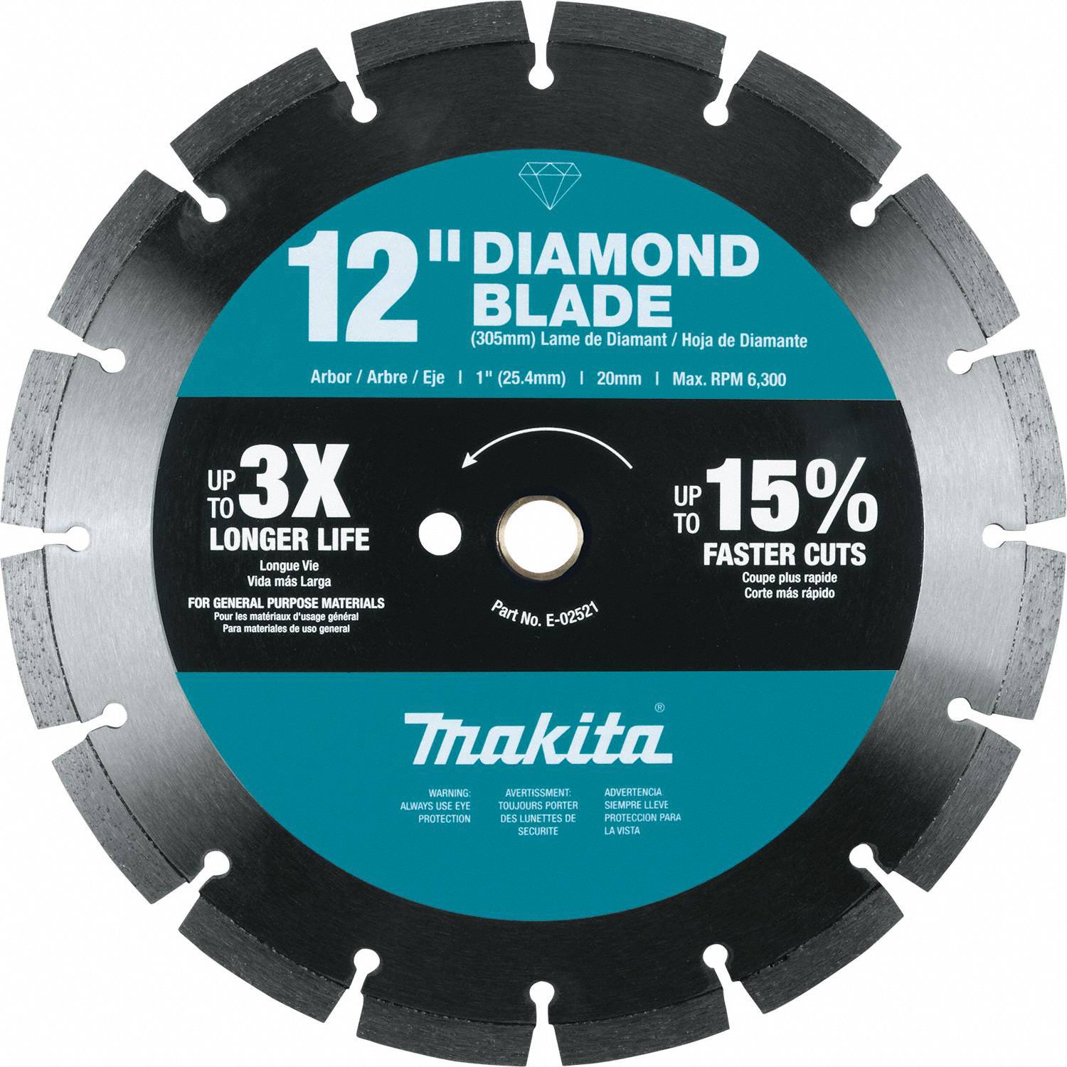 MAKITA, Block/Brick/Concrete/Pavers, 12 in Blade Dia., Diamond Saw ...
