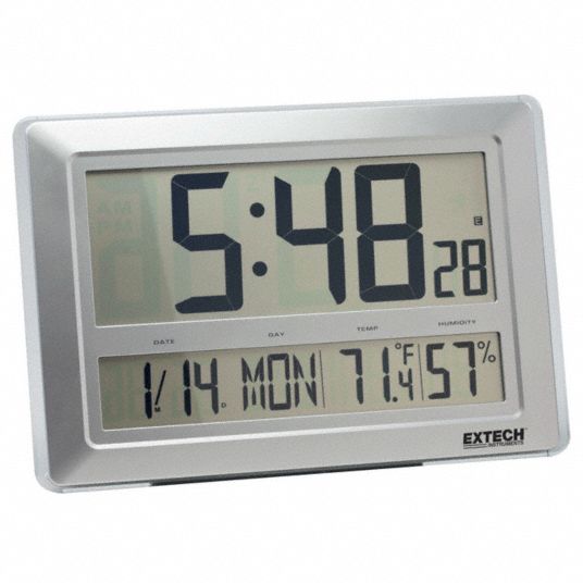 Indoor, 32° to 122°F/0° to 50°C, Radio Control Clock - 61HL32|CTH10A ...