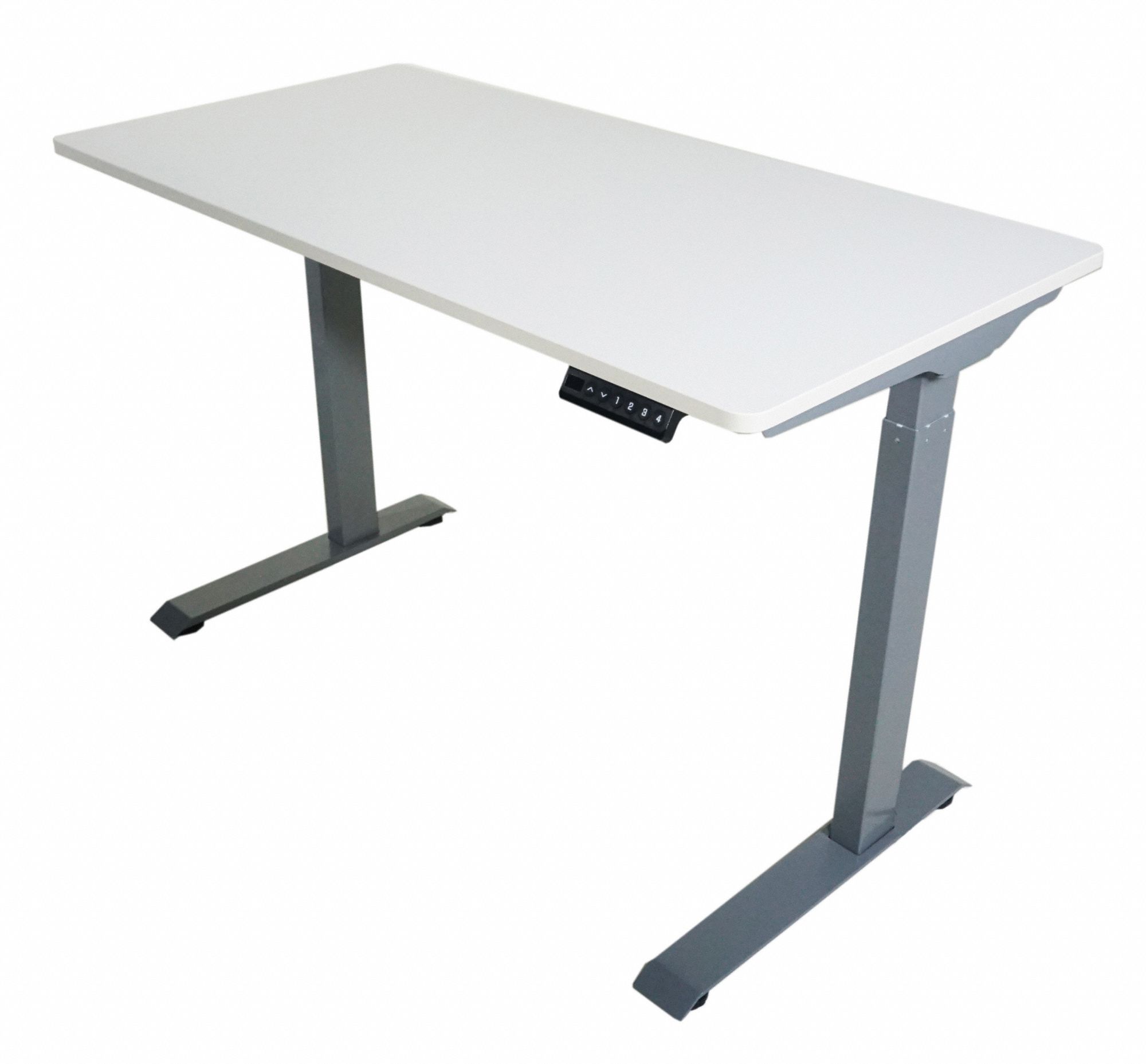VICTOR, White, Steel/Wood, Electric Sit-Stand Desk - 61HN67|DC840W ...