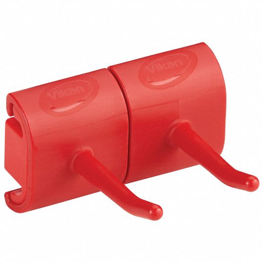 VIKAN, For 7/8 in to 1 5/16 in Handle Dia, Red, Tool Wall Bracket - 61JA69|10144 - Grainger