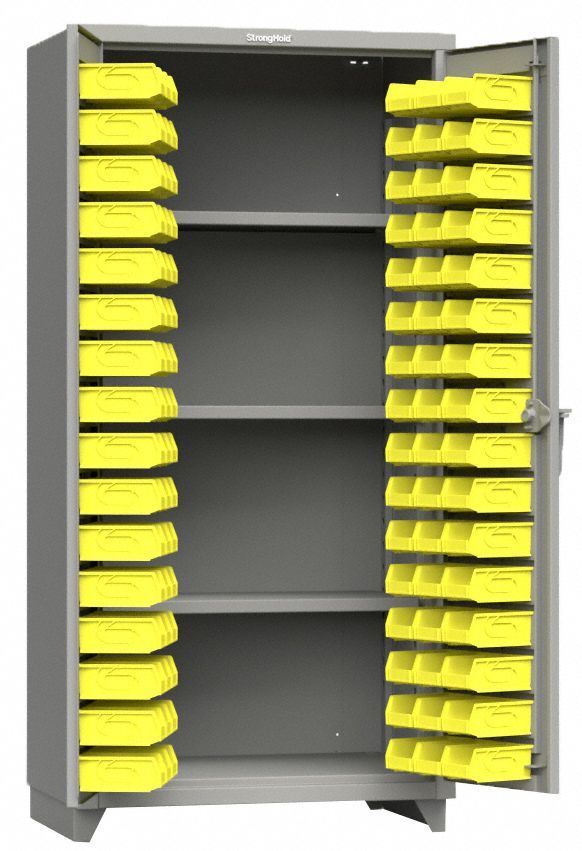 STRONG HOLD, 36 in x 24 in 75 in, 3 Shelves, Storage Cabinet - 61KG35 ...