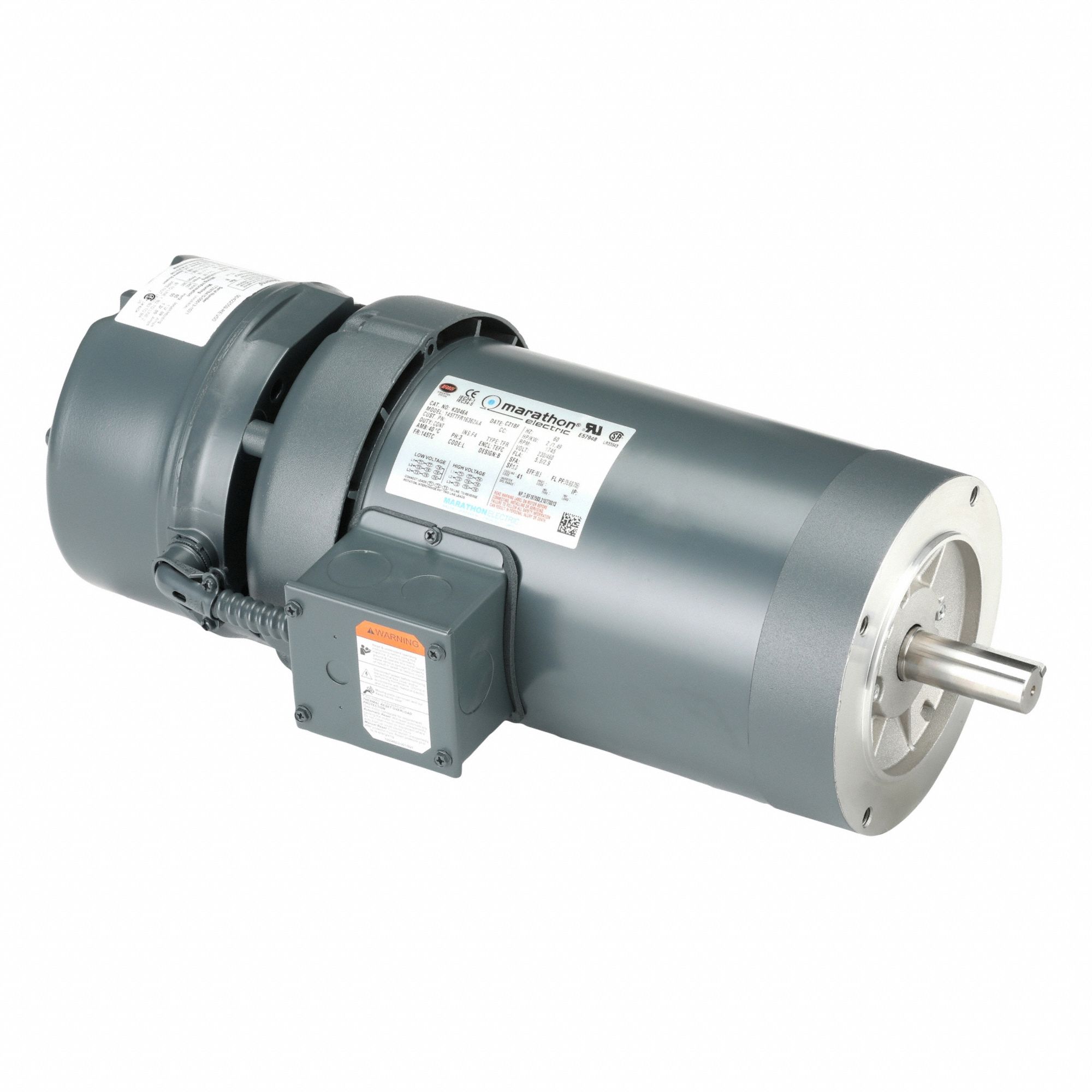 LEESON, Totally Enclosed Fan Cooled, 2 hp Horsepower, Brake Motor ...