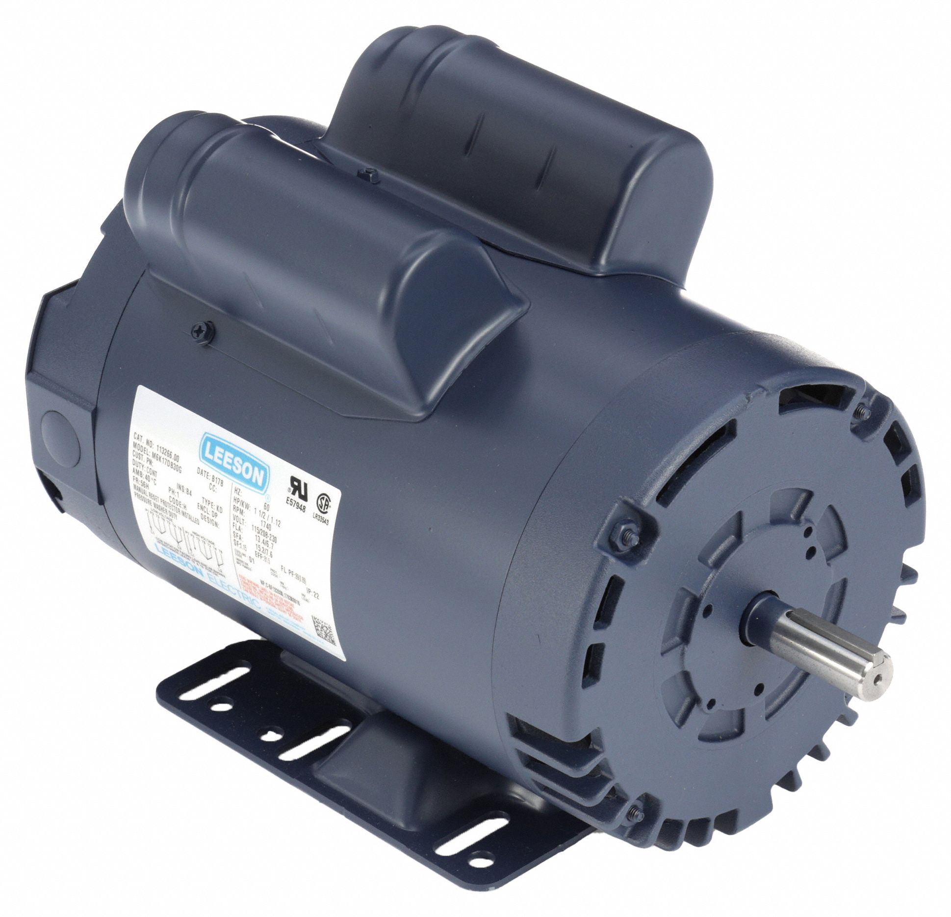 LEESON, Open Dripproof, Rigid Base Mounting, Pressure Washer Motor ...