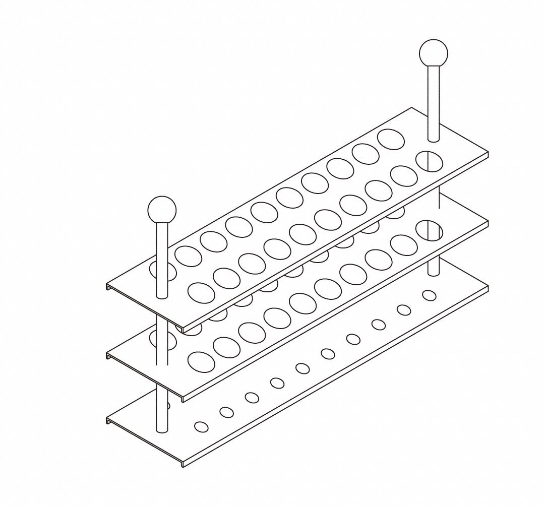 (20) Tubes, Tube Rack - 61KW10|P19201 - Grainger