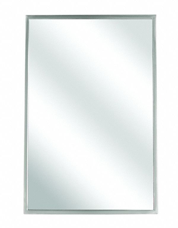 BRADLEY, Rectangular, 24 in x 18 in x 3/4 in, Framed Mirror - 61KW50 ...