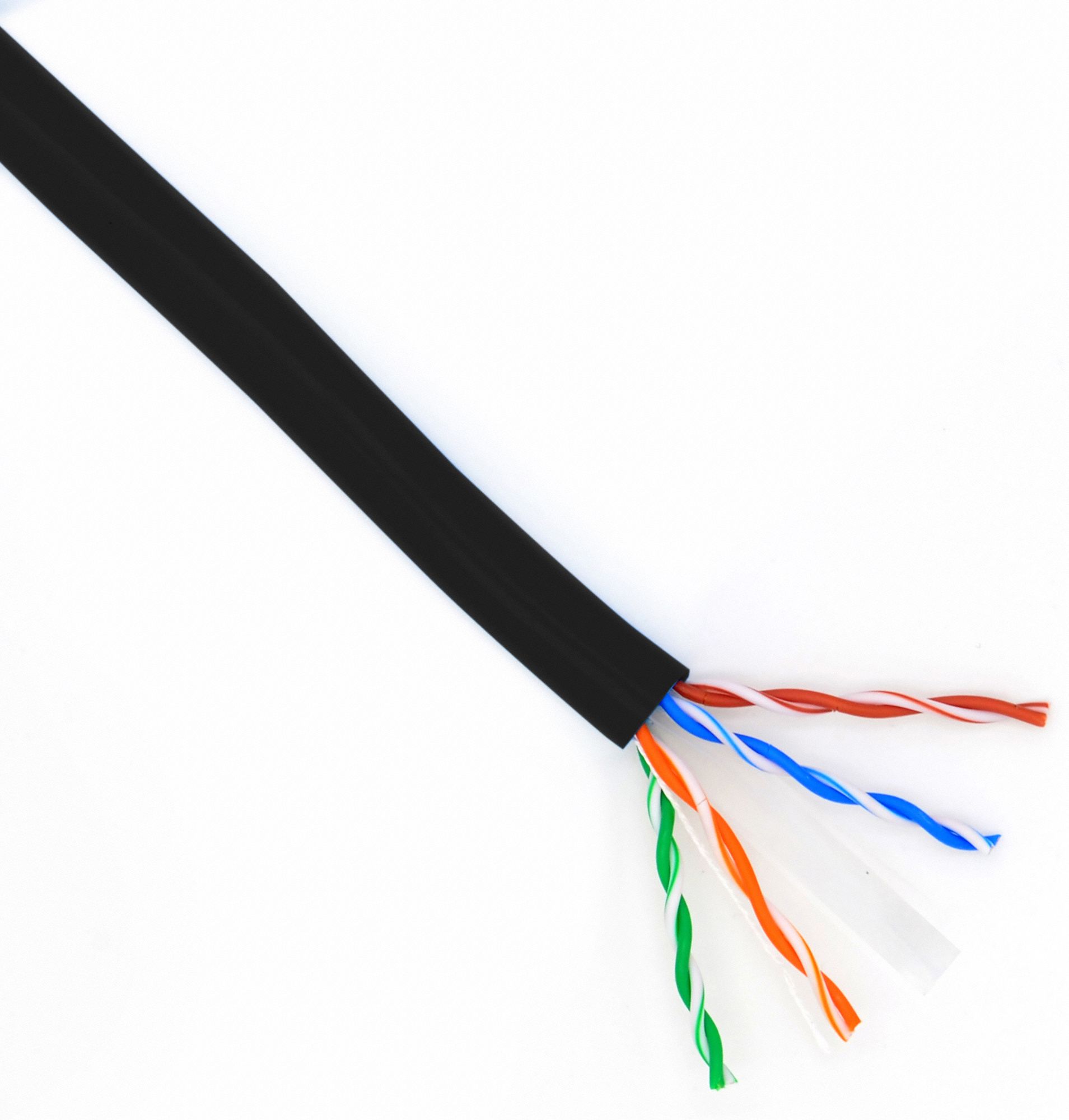 TRIPLETT, 1,000 ft Cable Lg, 23 AWG, Data Cable - 61KX02|CAT6AU-1000BK ...