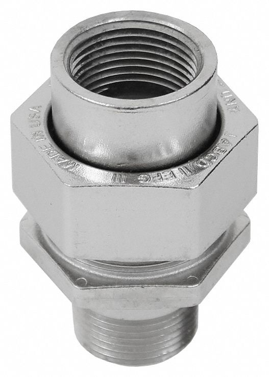 Stainless Steel, Female to Male, Conduit Fitting - 61LT72|S61000UNY0 ...