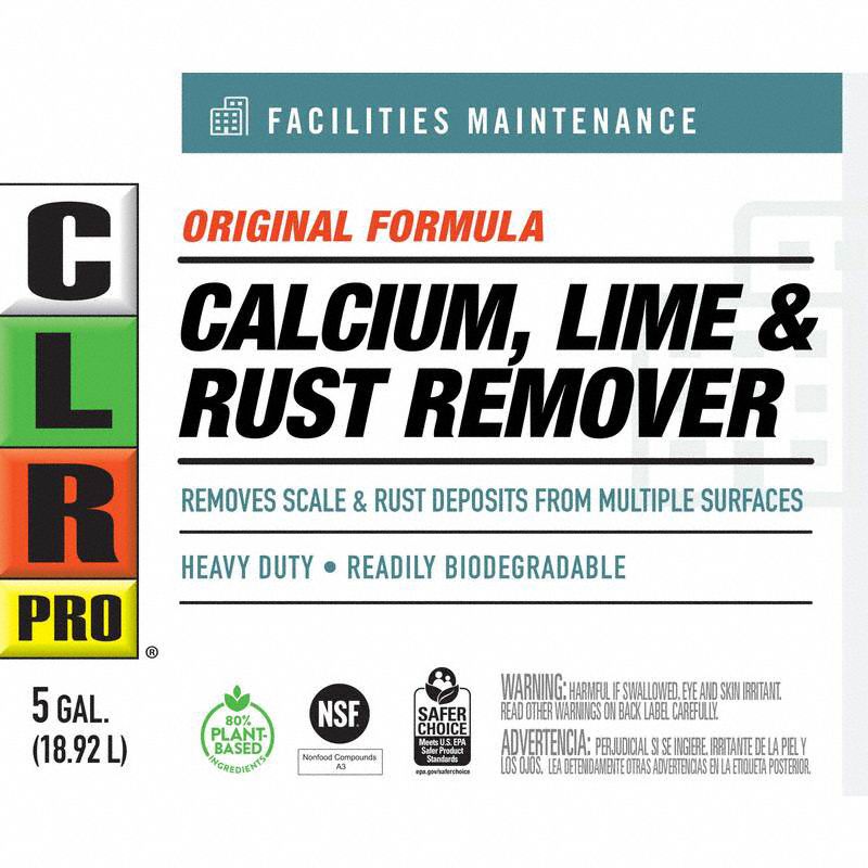 CLR PRO Calcium, Lime and Rust Remover: Bucket, 5 gal Container Size ...