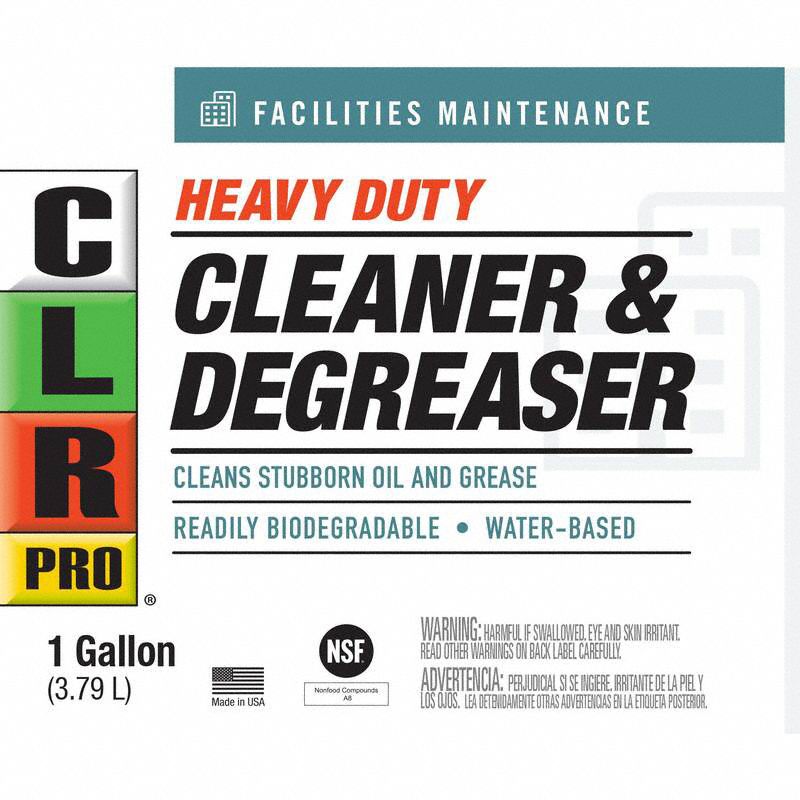 CLR PRO Cleaner/Degreaser: Water Based, Jug, 1 gal Container Size ...