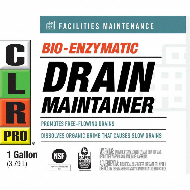 CLR PRO Drain Maintainer: Jug, 1 gal, Liquid, Unscented - 61LV26|G-FM ...