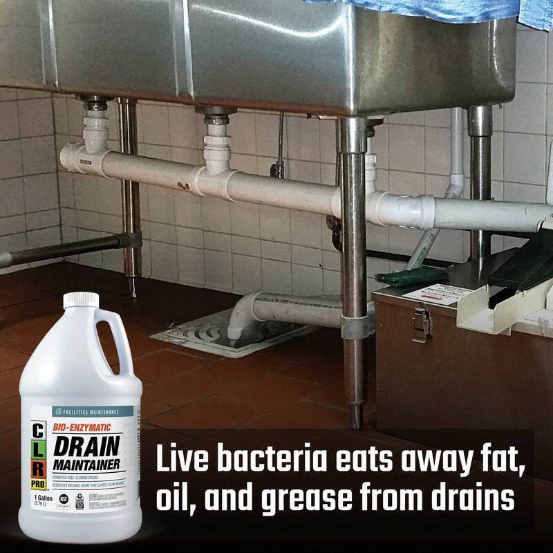 CLR PRO Drain Maintainer: Jug, 1 gal, Liquid, Unscented - 61LV26|G-FM ...