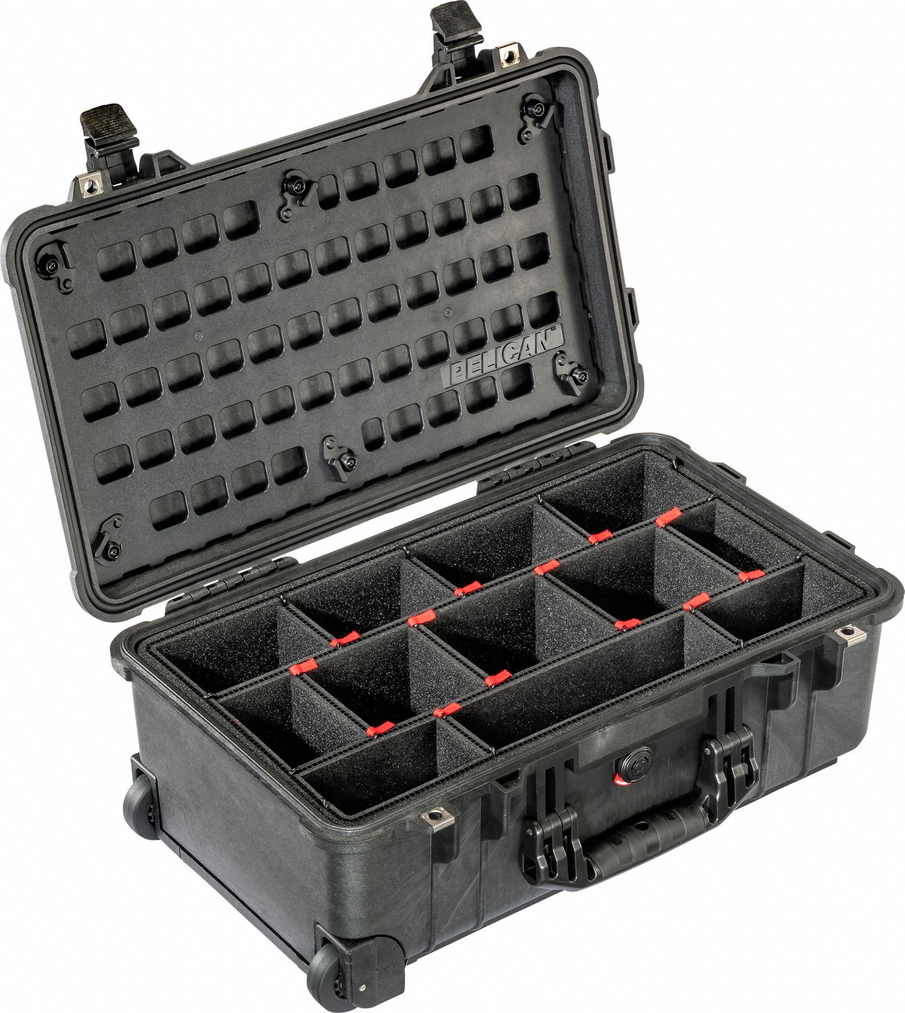 PELICAN, 13 in x 15 in, 54 Openings, Lid Panel - 61NJ34|015100-5200-110 ...