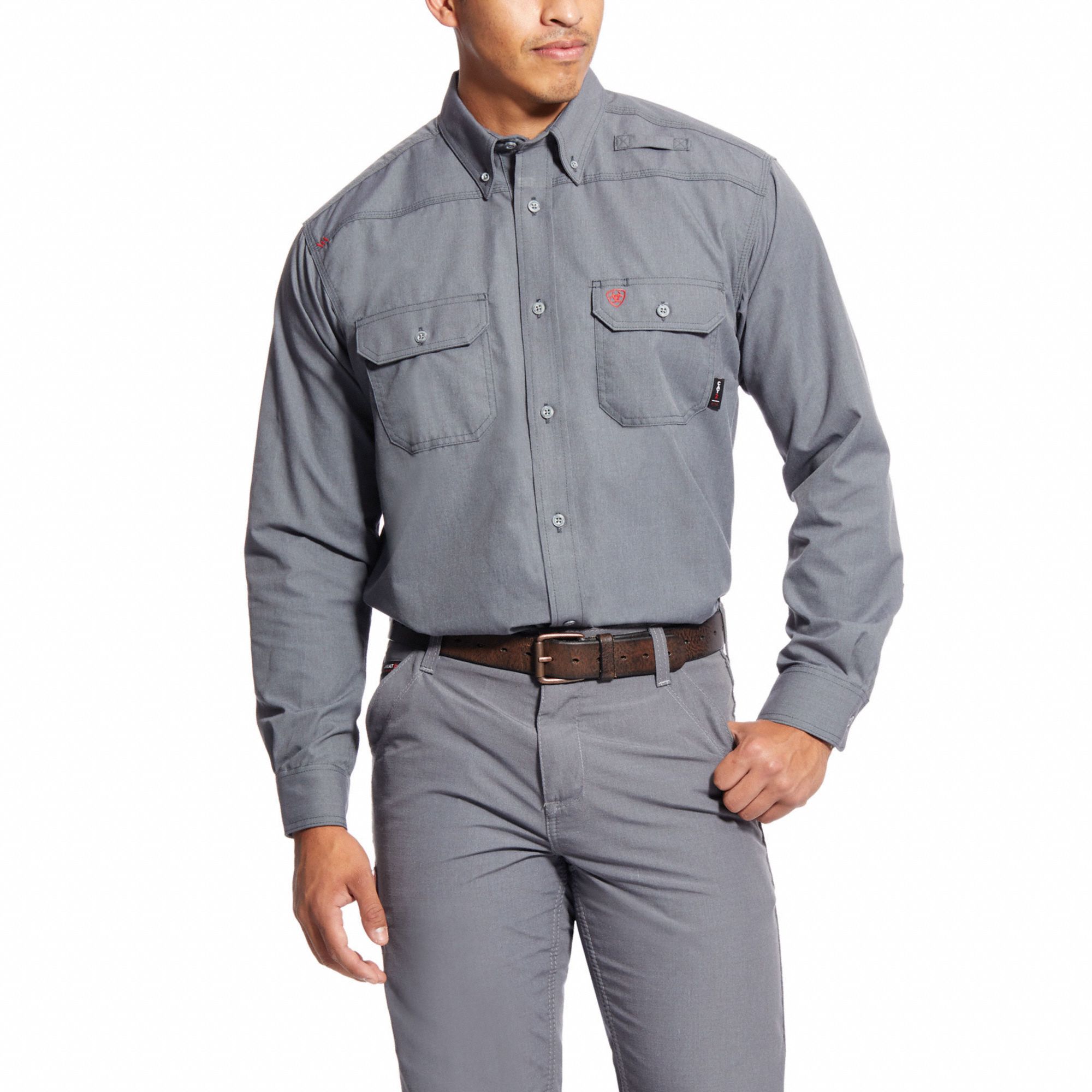 ARIAT, 9.5 cal/sq cm ATPV, Men's, Flame-Resistant Shirt - 61RJ67 ...