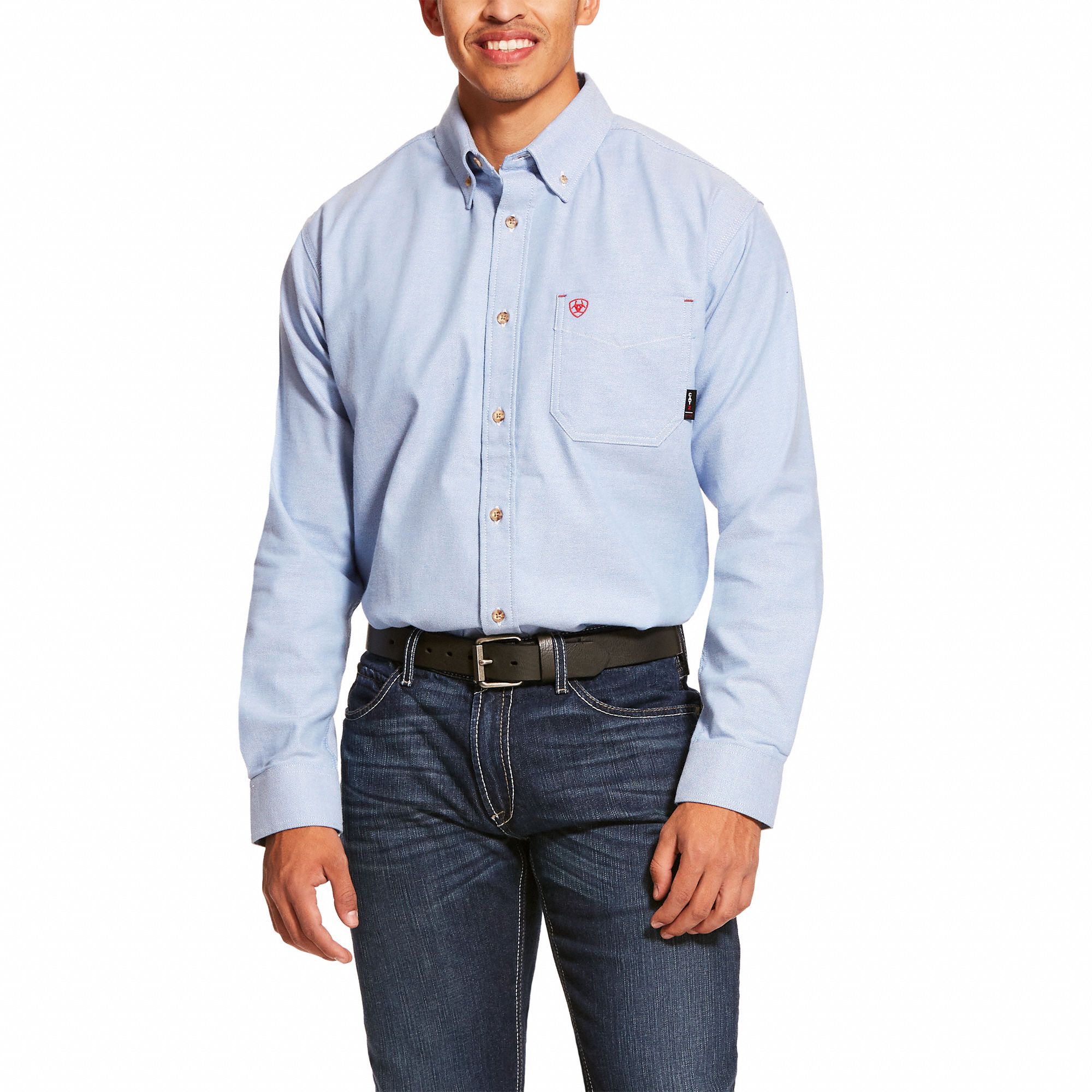ARIAT, 8.9 cal/sq cm ATPV, Men's, Flame-Resistant Shirt - 61RK66 ...