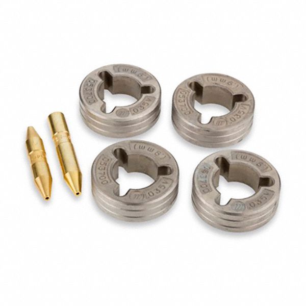 MILLER DRIVE ROLL & INLET/INTERMEDIATE GUIDE KIT, 4-ROLL, 0.035 IN, V ...