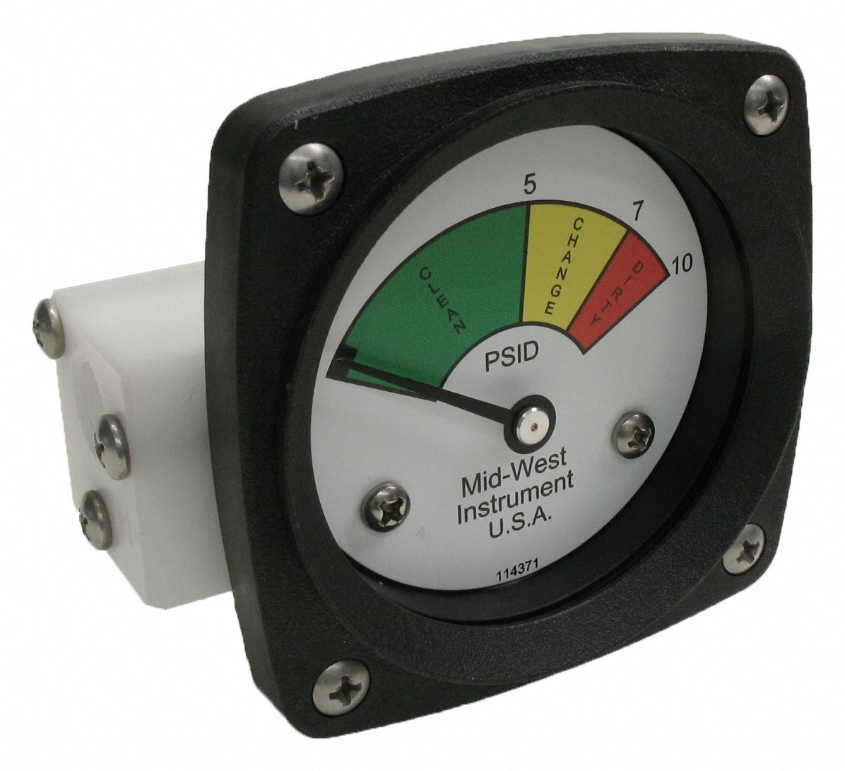 MIDWEST INSTRUMENT, 1,000 psig Max. Static Pressure, 522, 3-Color ...