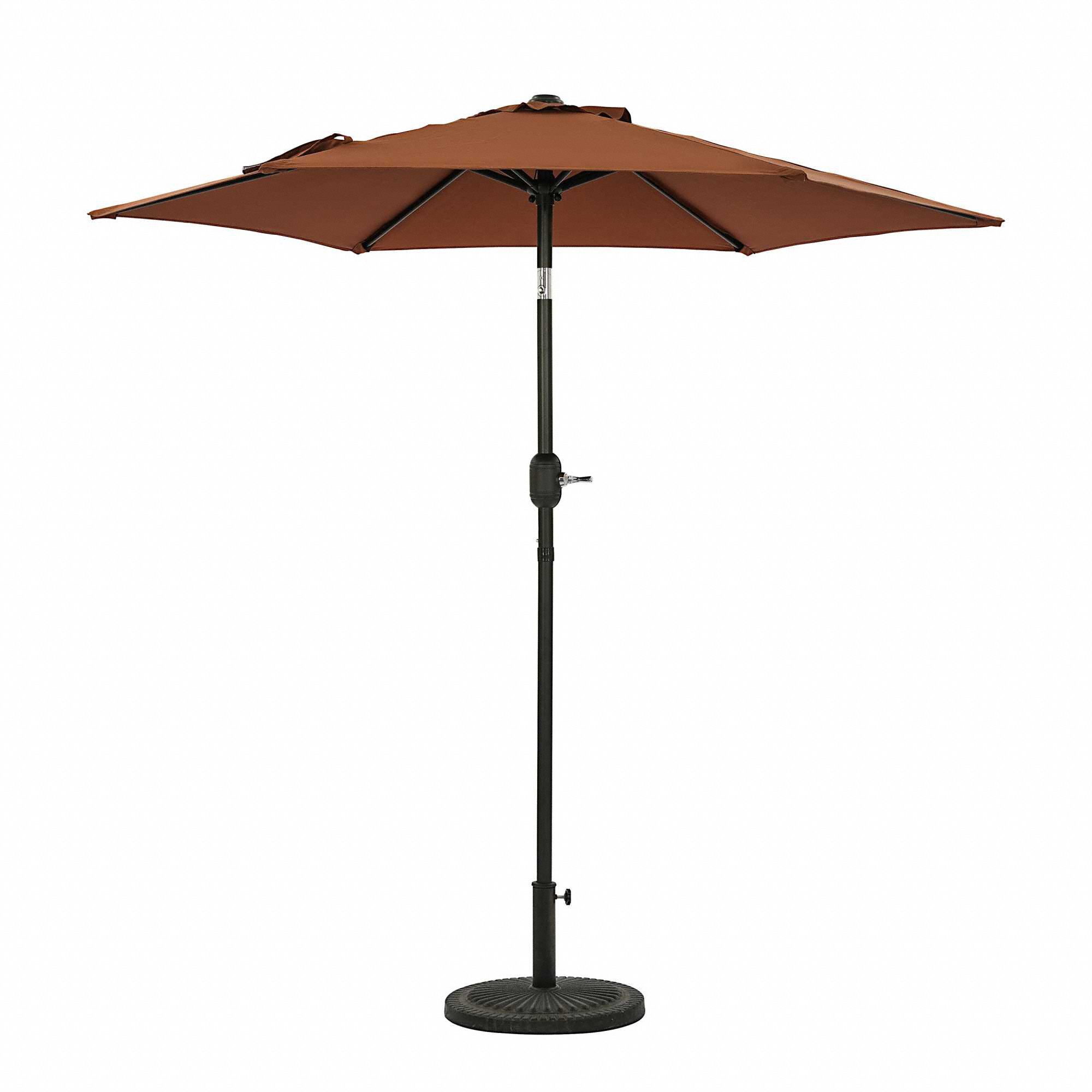 ISLAND UMBRELLA, Coffee, Steel, Patio Umbrella - 61UL29|NU6829 - Grainger