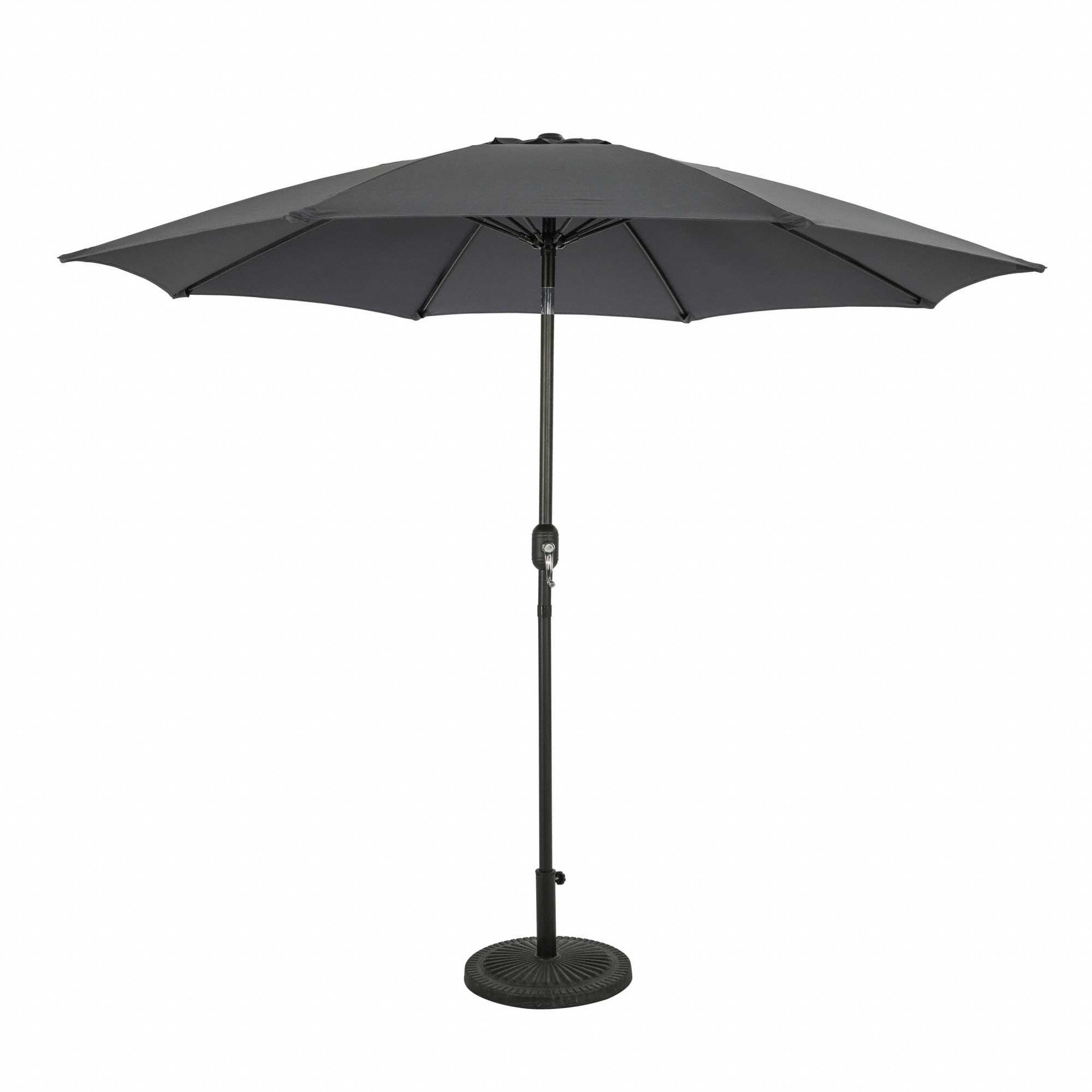 ISLAND UMBRELLA, Slate Gray, Aluminum, Patio Umbrella - 61UL50|NU6835 ...