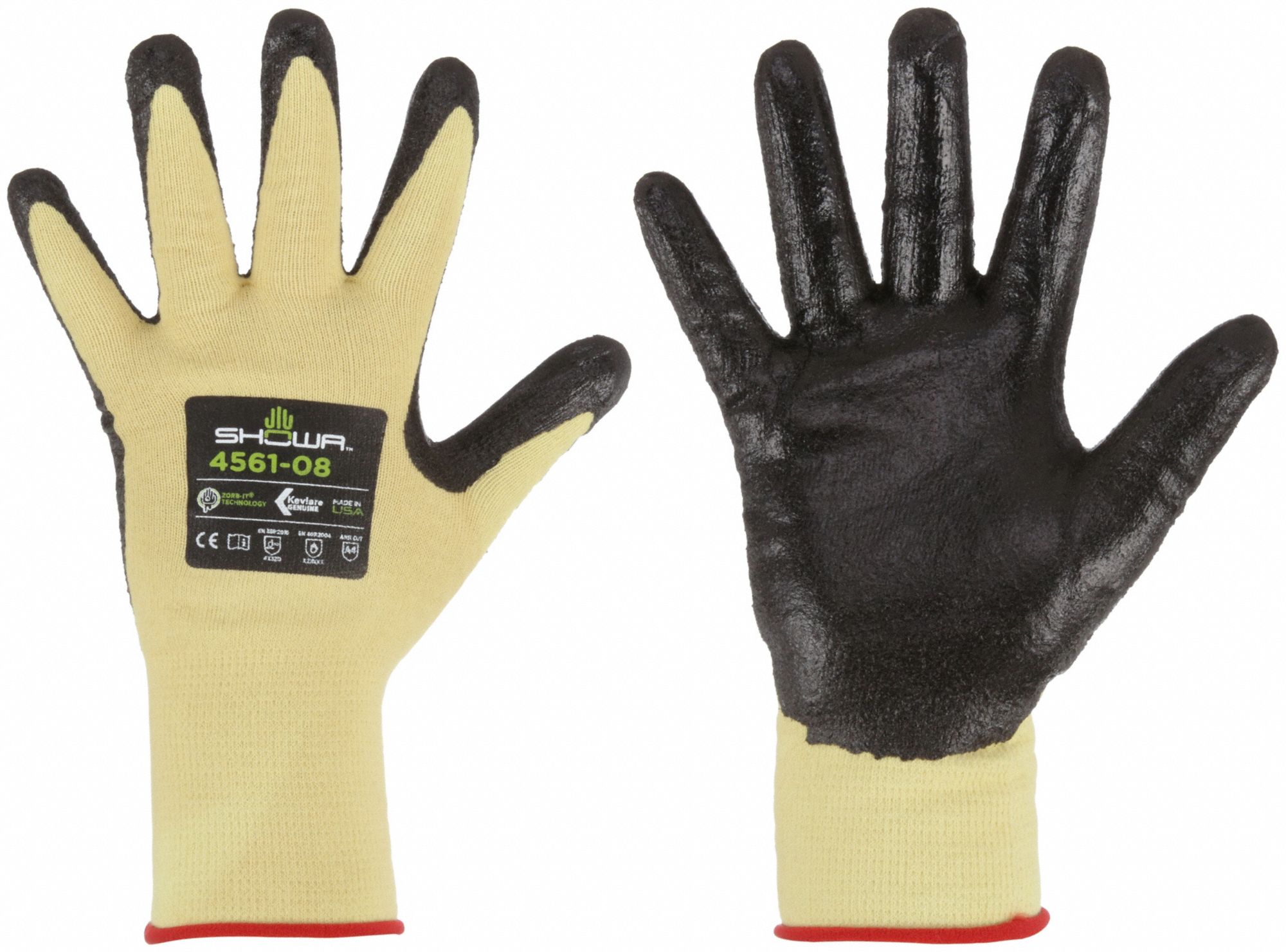 SHOWA, M ( 7 ), ANSI Cut Level A4, Knit Gloves - 61UT92|4561M-07-V - Grainger