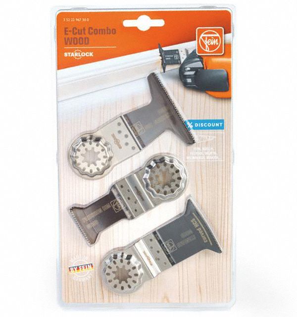 FEIN, 3 Blades, Straight, Oscillating Tool Blade Set - 61VD40 ...