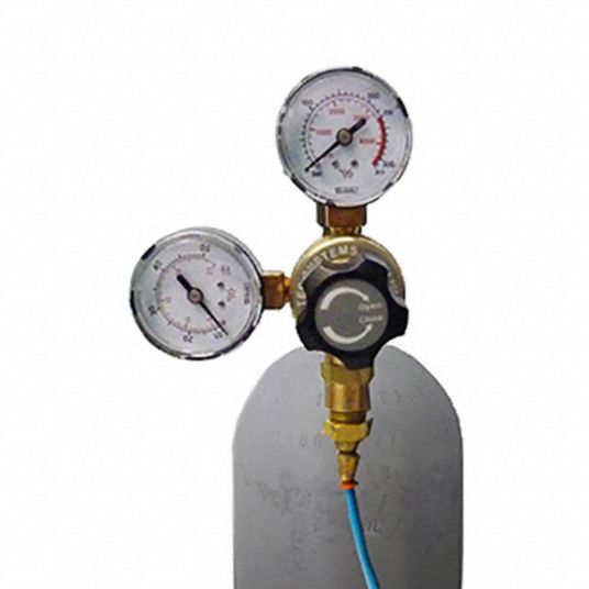BENCHMARK SCIENTIFIC, Gas Regulator, Aluminum/Brass, Gas Cylinder ...
