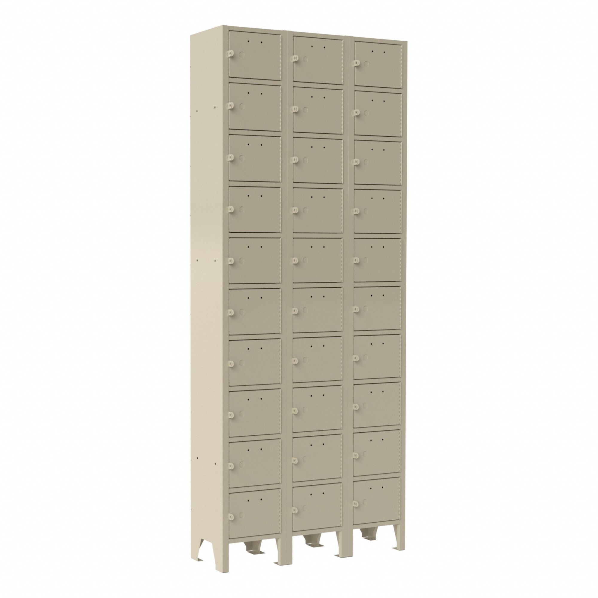 DURHAM MFG, 27 in x 9 in x 66 5/8 in, 10 Tiers, Cell Phone Locker ...