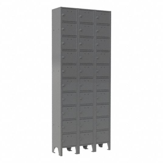 DURHAM MFG, 27 in x 9 in x 66 5/8 in, 10 Tiers, Cell Phone Locker ...