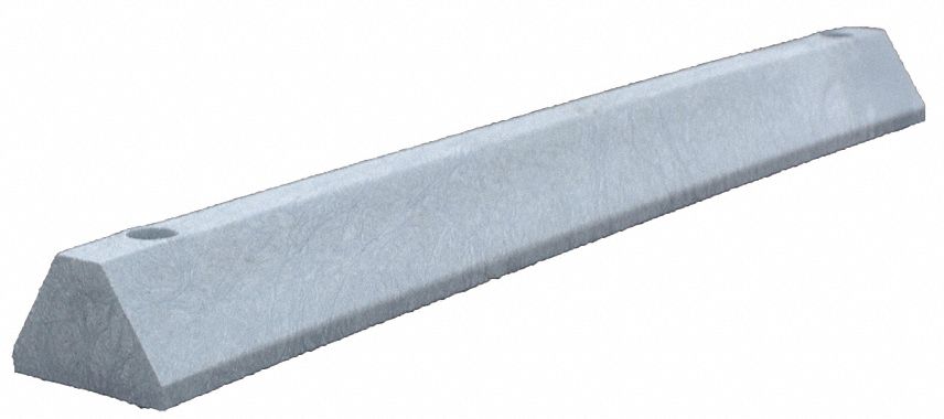 PLASTICS R UNIQUE, S4PBGTRUE-SPIKES, Parking Block,Standard,4 ft.,Gray ...